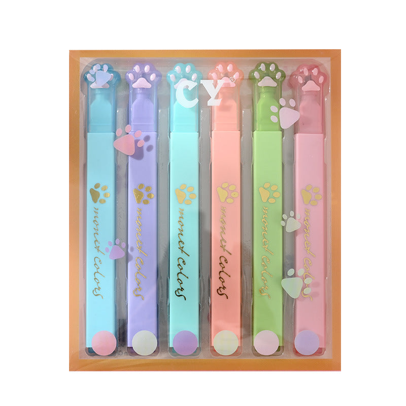 Cat's Paw Fluorescent Highlighter Set | Only Inspired Gifts Boutique