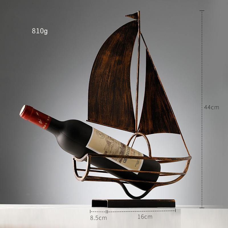 Wrought Iron Sailboat Wine Rack | Only Inspired Gifts Boutique
