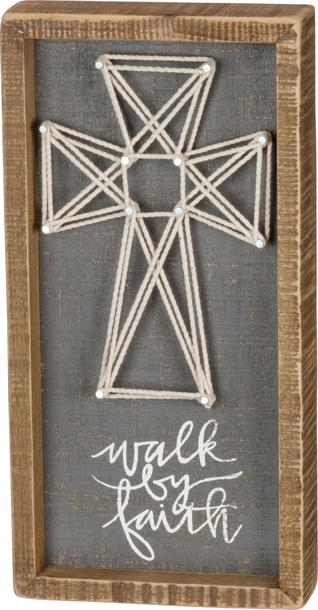 Walk By Faith - String Art Box Sign | Only Inspired Gifts Boutique