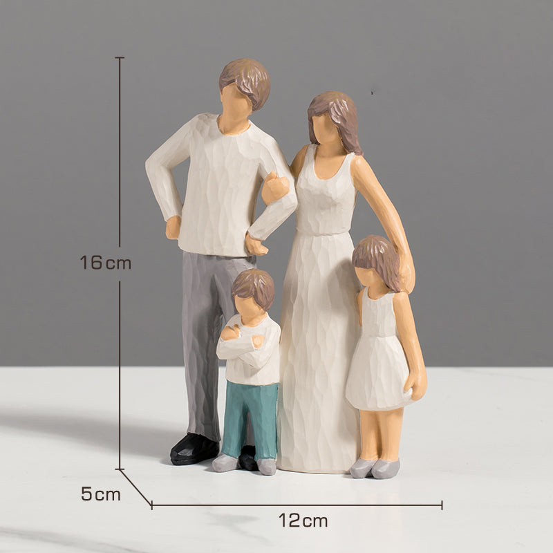 Creative Happy Characters Marriage Decoration Parent-child Family Four ...
